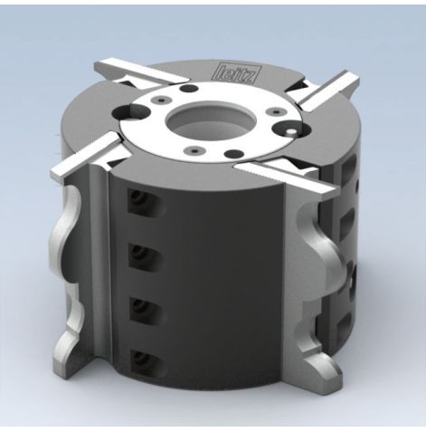 Hydro profile cutterhead for serrated back blank knives