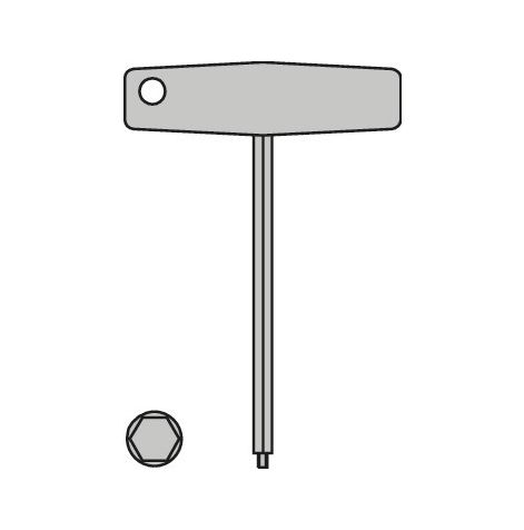 Hexagon allen key, T-handle with tenon