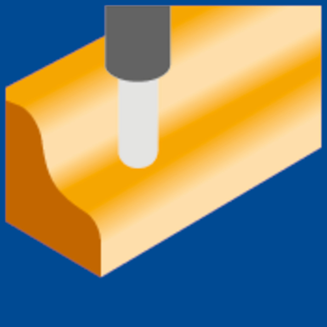 Torus spiral finishing router cutter, HW-solid, Z 2, polished chip flute